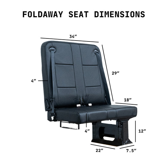 Folding Van Seat With Seatbelt, Universal Foldaway Van Seats